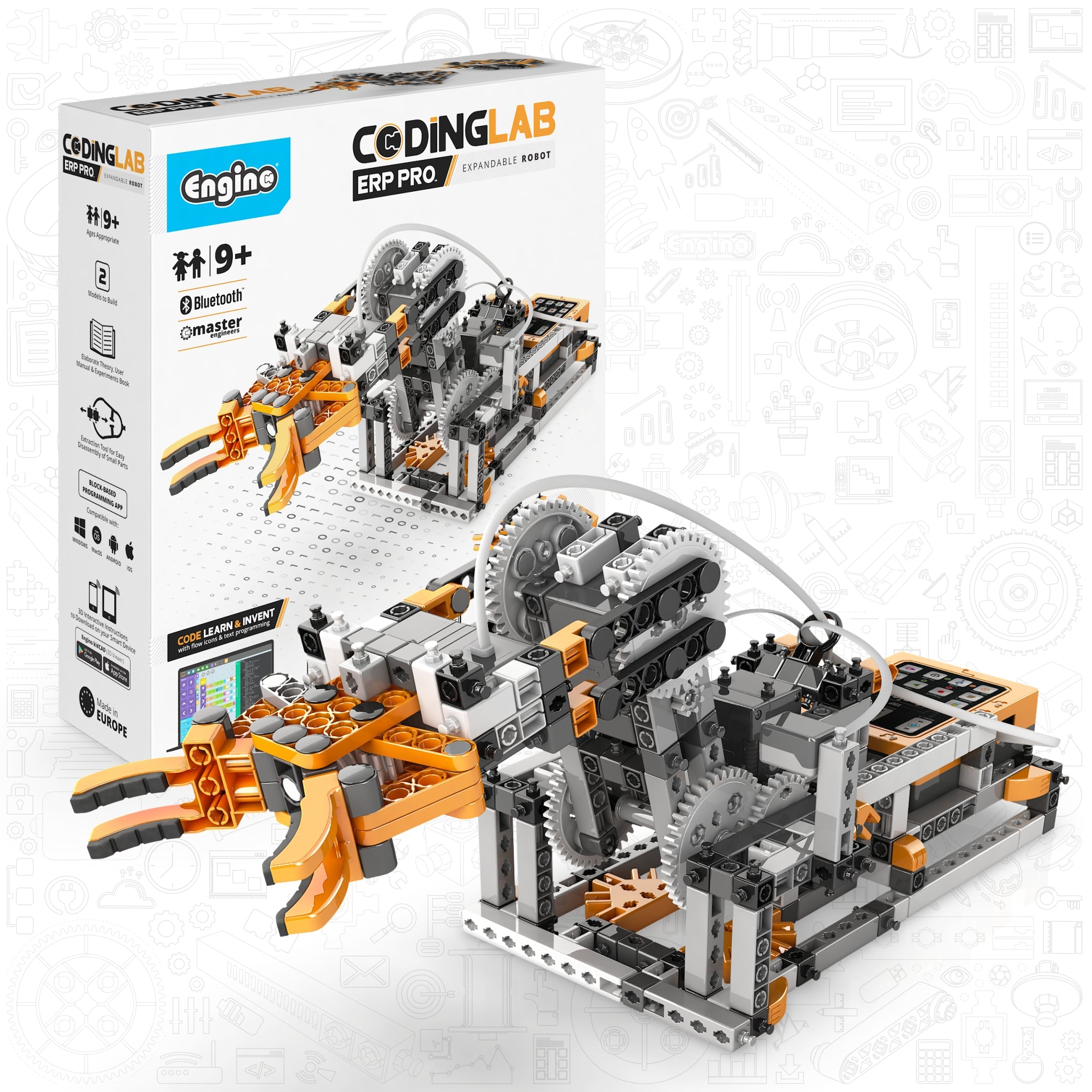 Engino Coding Lab: ERP PRO 2.0, STEM Robotics Kit for Kids Ages 9+ (2